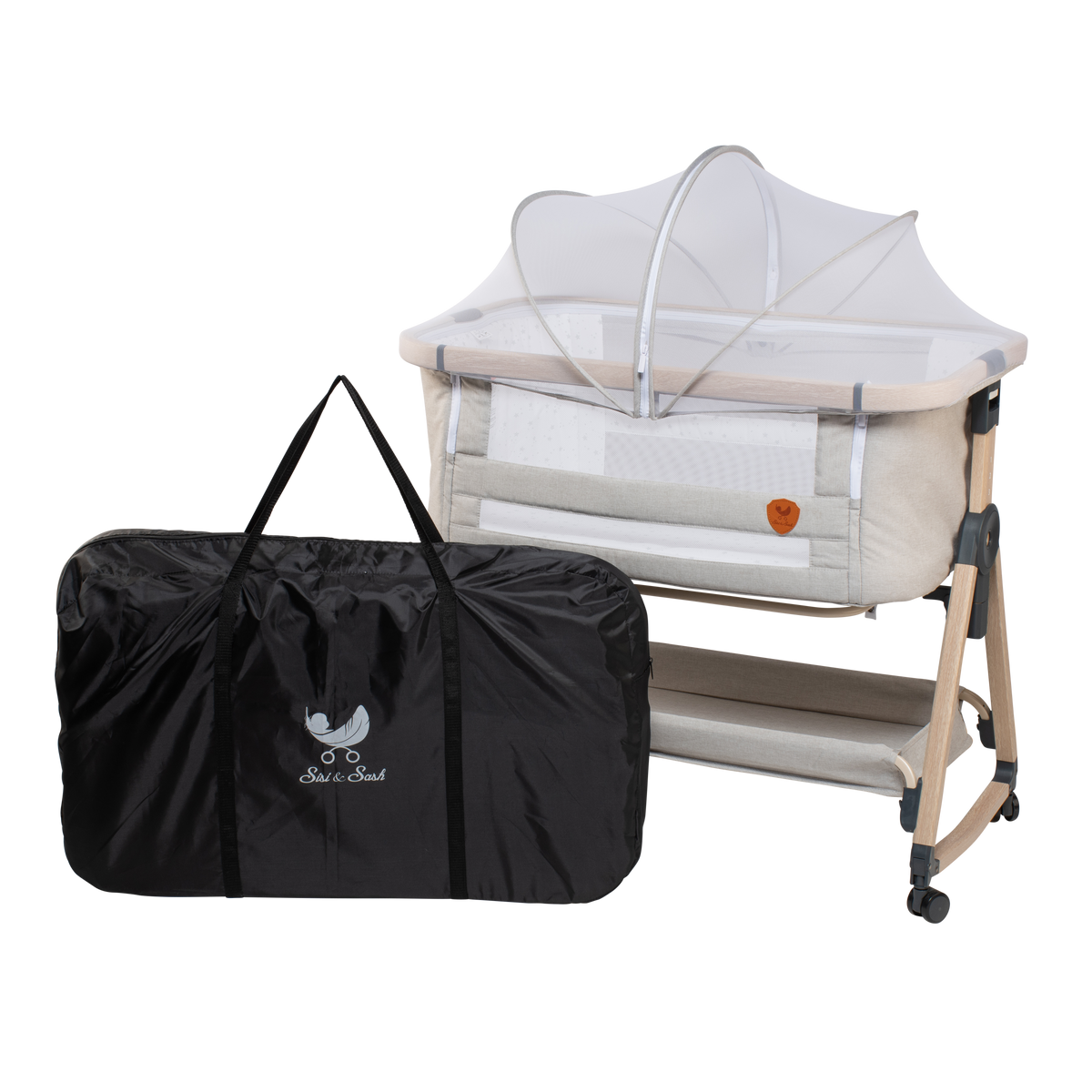 Sisi & Sash Deluxe Rocking Bassinet with Mattress – Baby Hi5